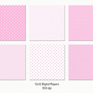 Pastel Pink Digital Paper Pack With Light Texture. Pink Scrapbook Paper ...