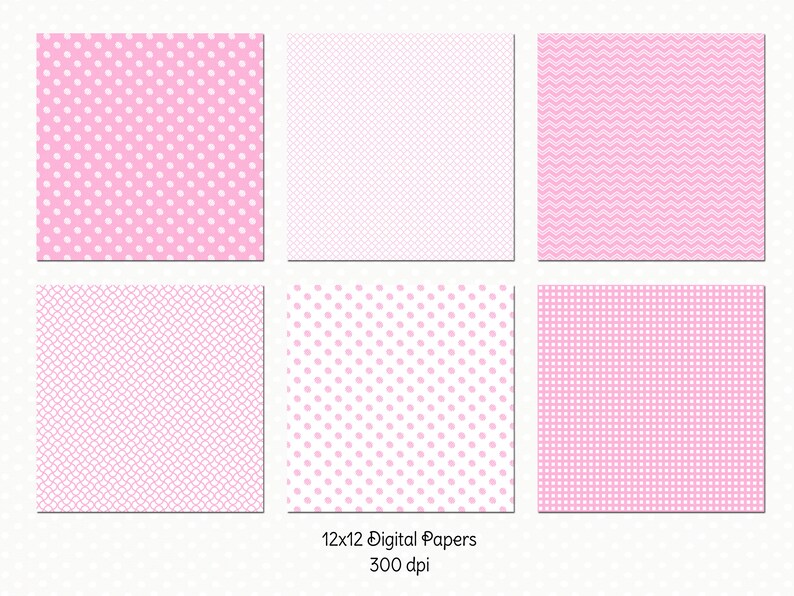 Pastel Pink Digital Paper Pack With Light Texture. Pink Scrapbook Paper ...