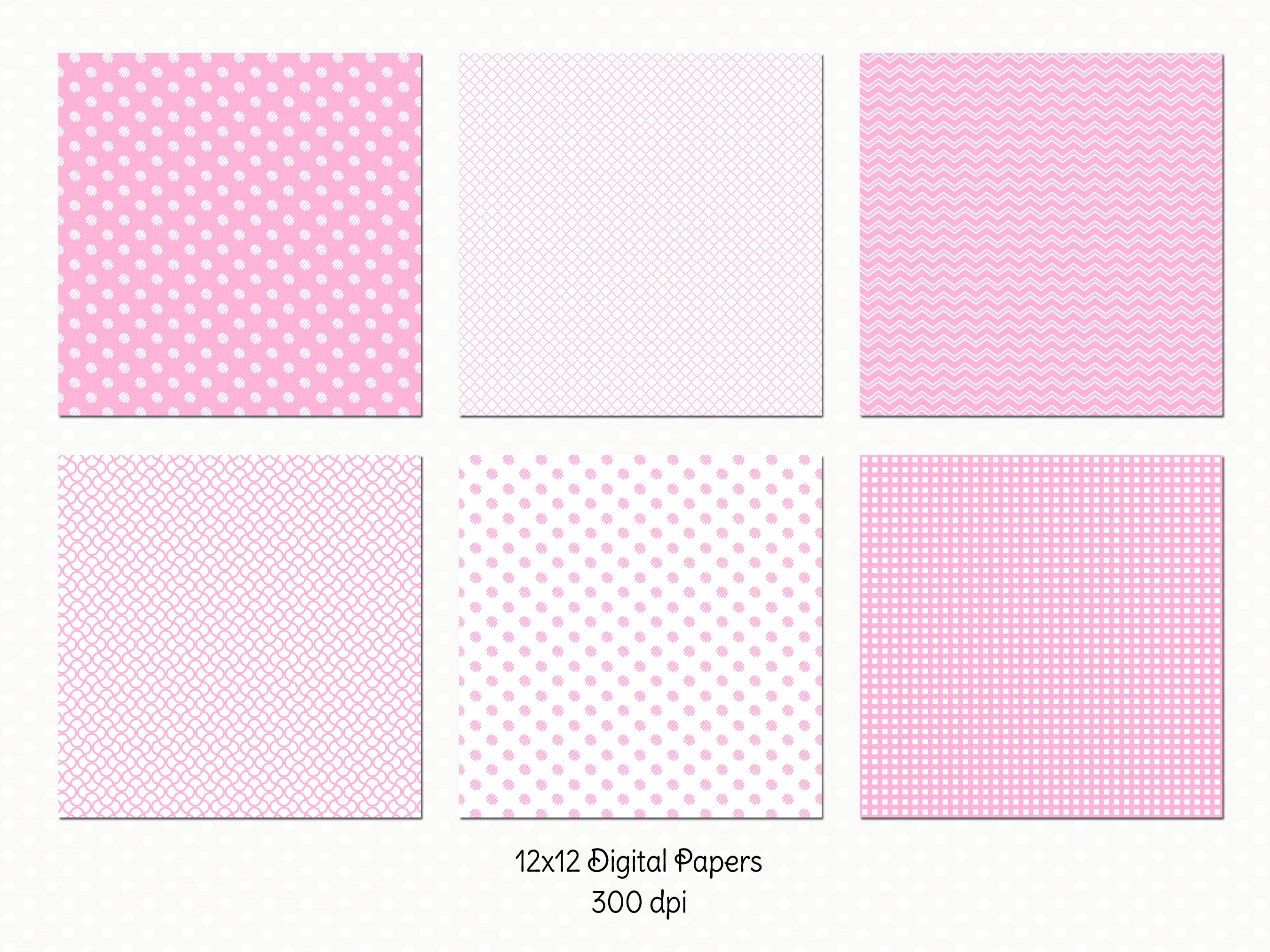 Pastel Pink Digital Paper Pack With Light Texture. Pink Scrapbook Paper ...