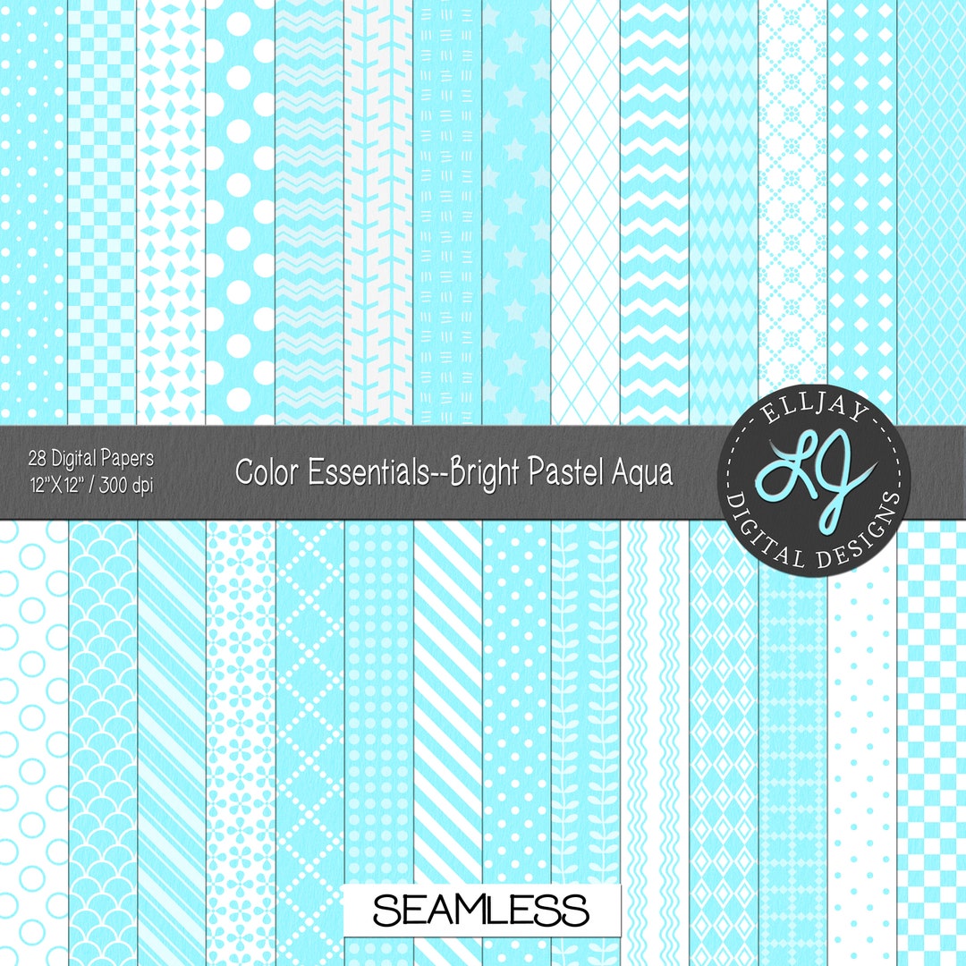 Pastel Aqua Blue Digital Paper: Seamless Light Texture (digital ...