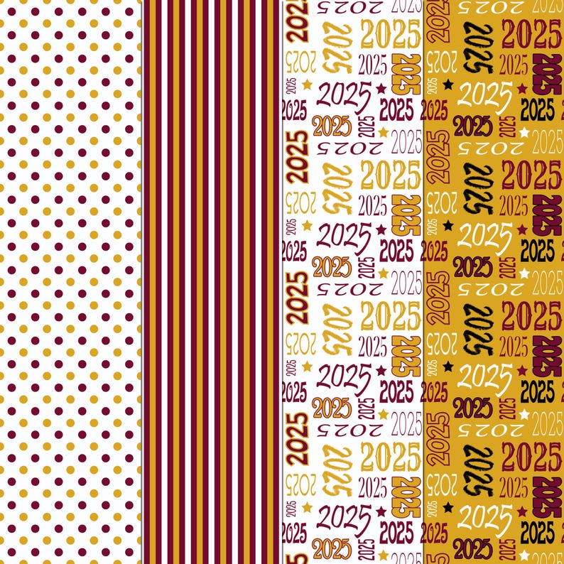 Maroon Gold 2025 Graduation Digital Paper. Class of 2025. Graduation ...