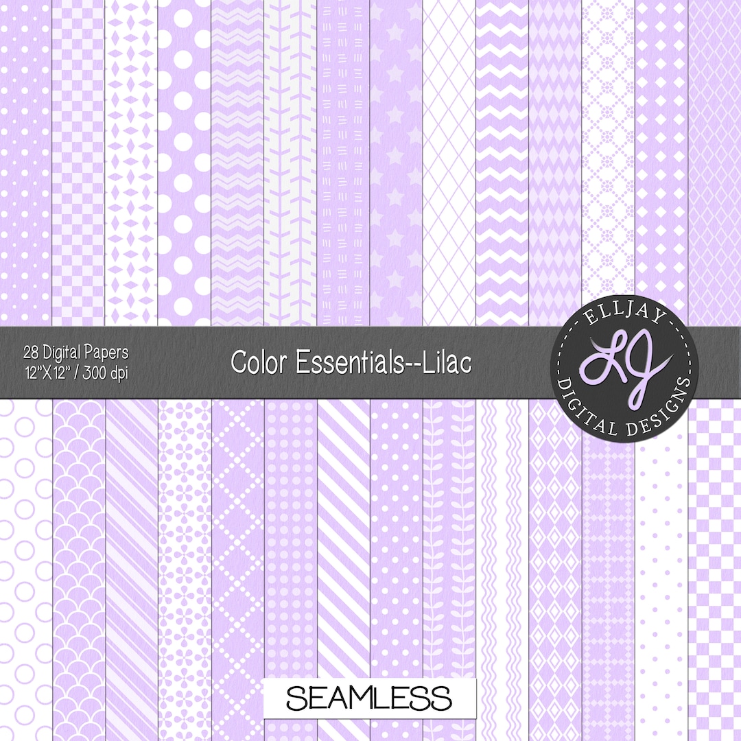 Lilac Digital Paper With Light Texture. Seamless Purple Scrapbook Paper ...