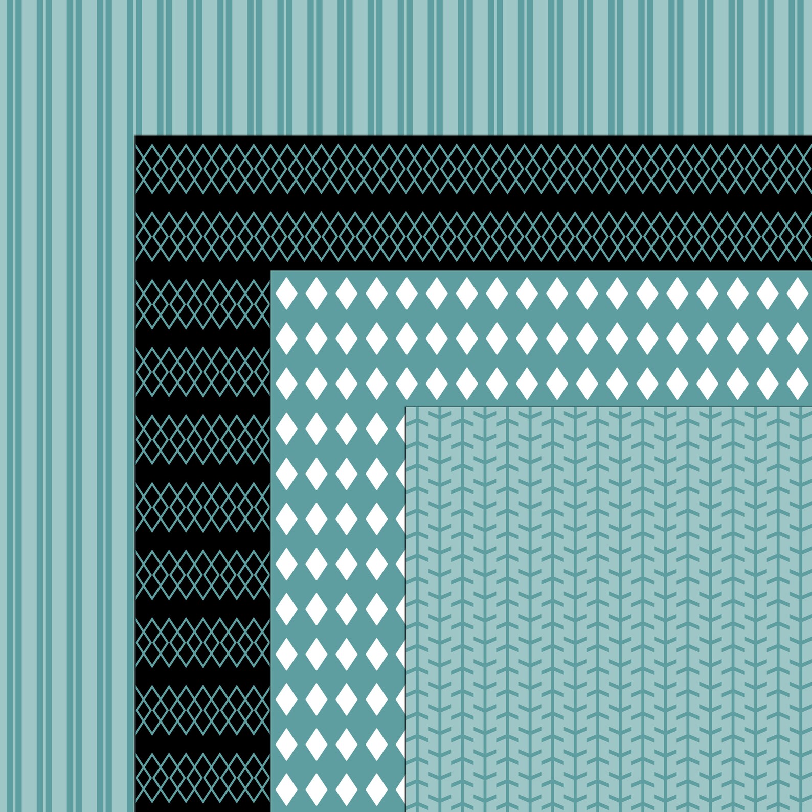 Turquoise Digital Paper Pack. Seamless Patterns. Turquoise Scrapbook ...