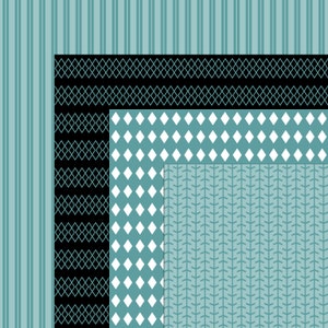 Turquoise Digital Paper Pack. Seamless Patterns. Turquoise Scrapbook ...