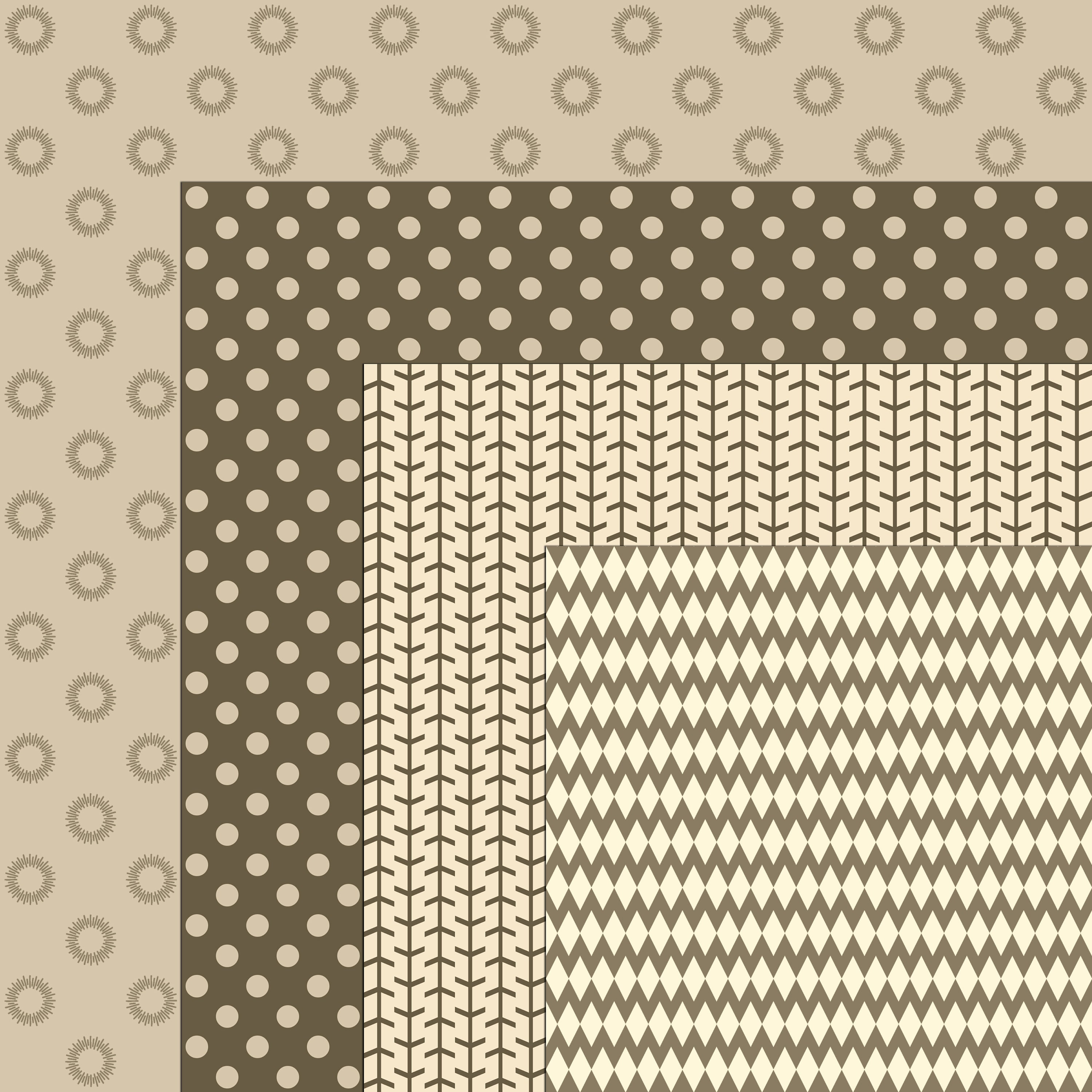 Brown Digital Paper Pack. Seamless Patterns. Scrapbook Paper Pack ...