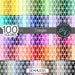 Triangles Digital Paper Pack. 100 Rainbow Colors. Seamless Patterns ...