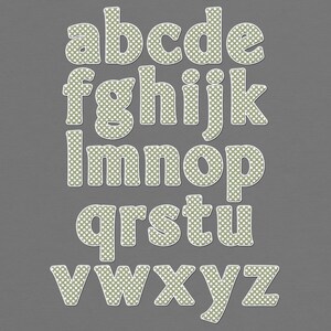 Sage Green Pattern Alphabet PNG Clipart (digital Download) - Etsy