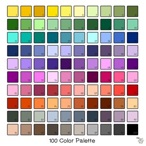 100 Solid Digital Papers in 100 Rainbow Colors. Bright - Etsy