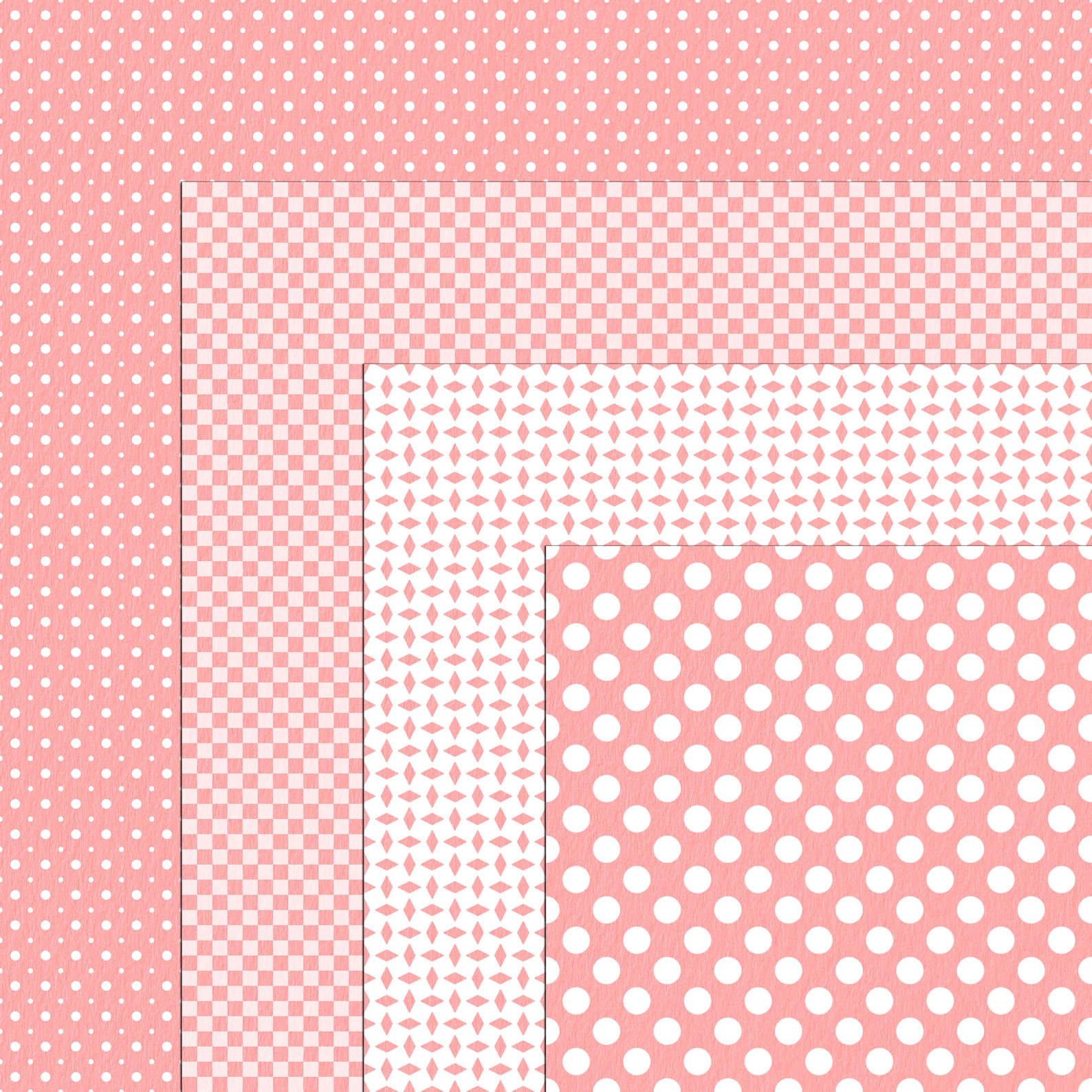 Pastel Red Digital Paper: Seamless Light Texture (12x12", 300 Dpi) - Etsy