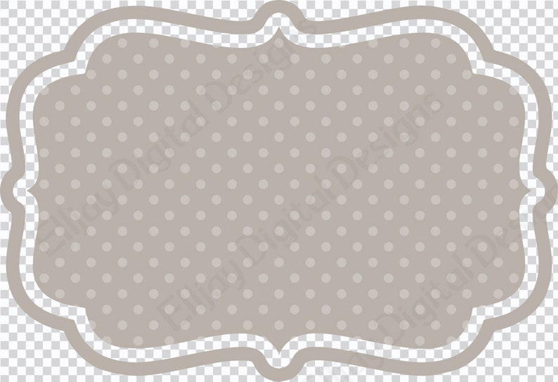Polka Dot Frames Clipart: 100 Colors, Printable Labels (PNG Digital ...