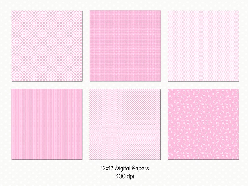 Pastel Pink Digital Paper Pack With Light Texture. Pink Scrapbook Paper ...