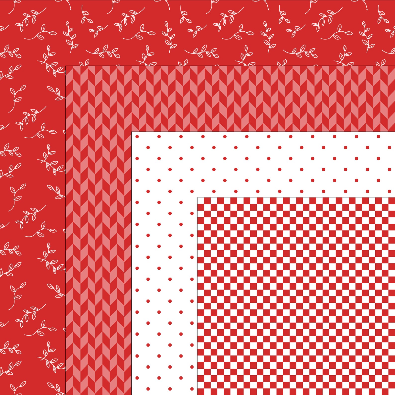 Cadmium Red Digital Paper Pack. Seamless Paper. Cadmium Red Scrapbook ...