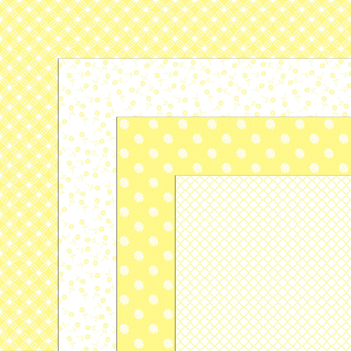 Pastel Yellow Digital Paper Pack With Light Texture. Great for Spring ...
