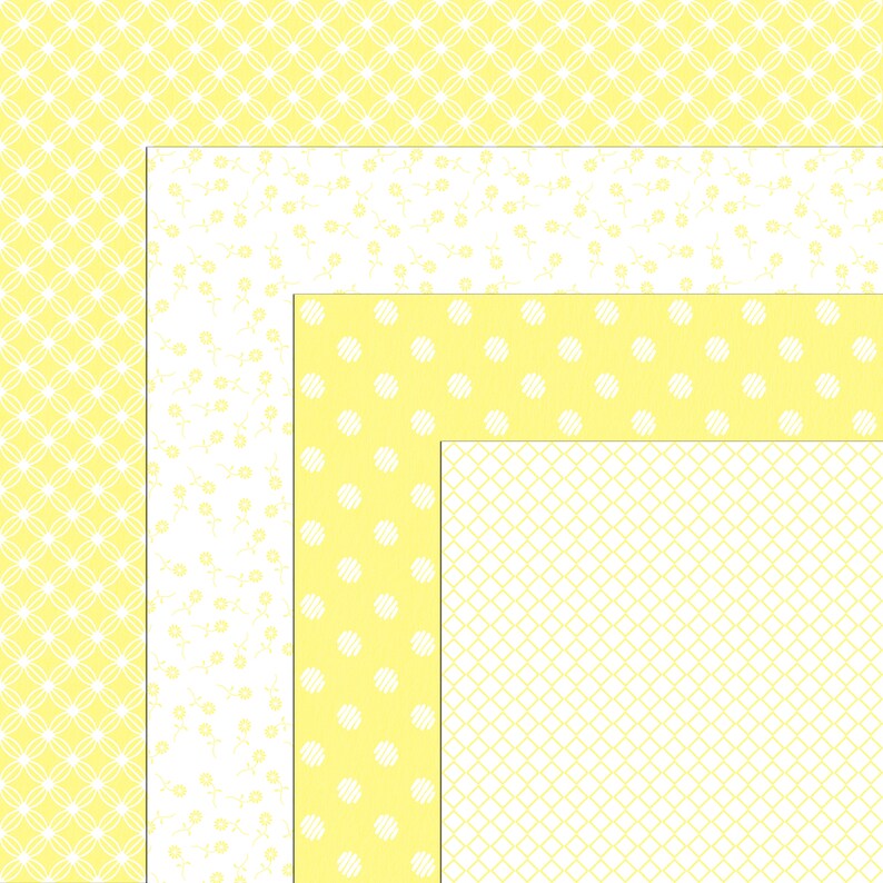 Pastel Yellow Digital Paper Pack With Light Texture. Great for Spring ...