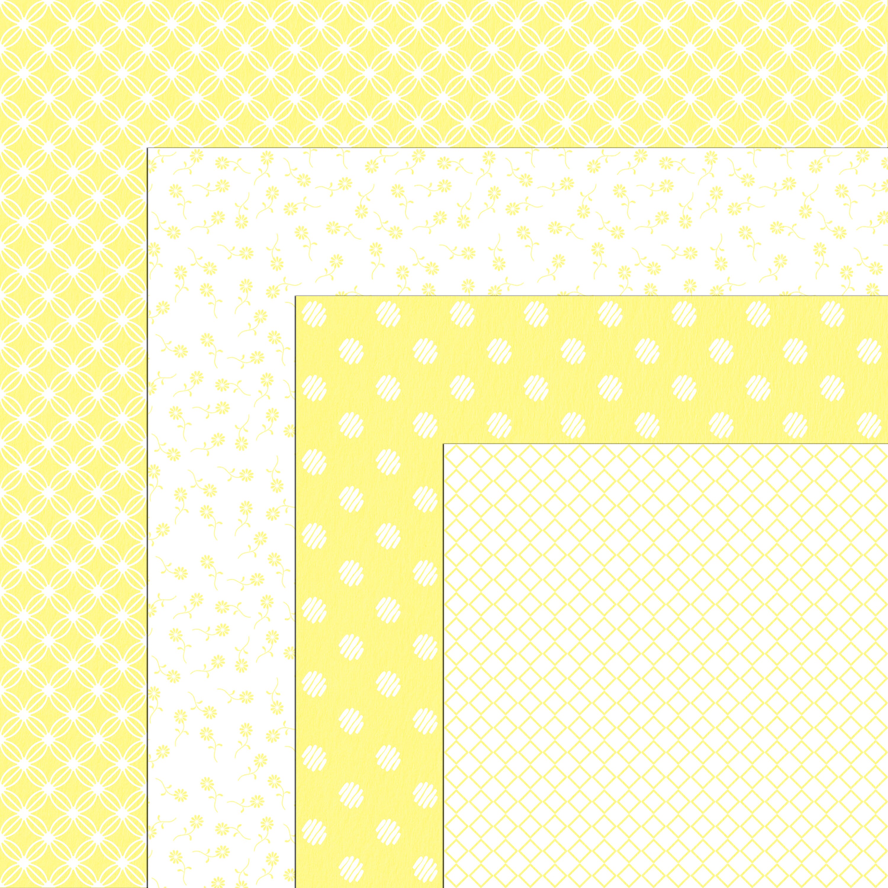 Pastel Yellow Digital Paper Pack With Light Texture. Great for Spring ...