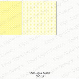 Pastel Yellow Digital Paper Pack With Light Texture. Great for - Etsy