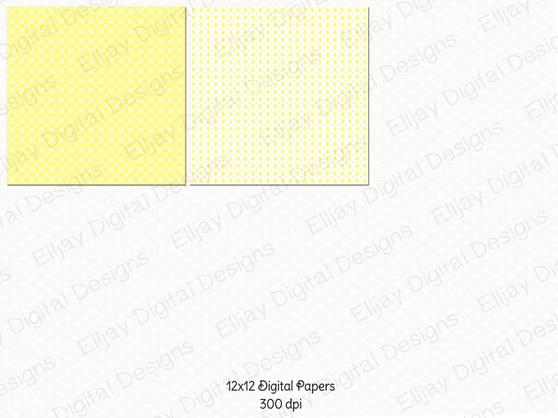 Pastel Yellow Digital Paper Pack With Light Texture. Great for - Etsy