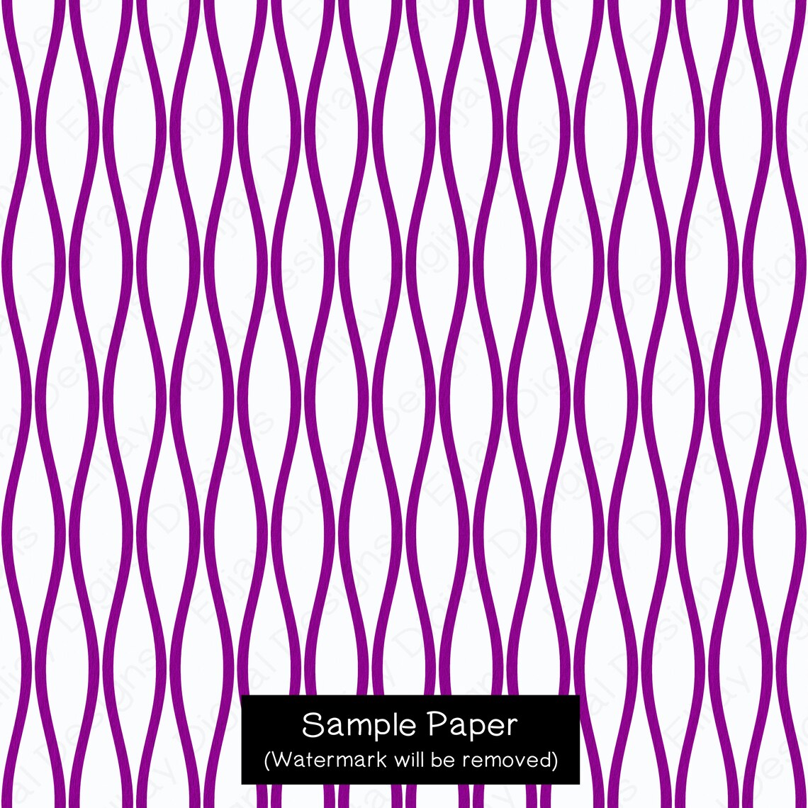 Wavy Lines Digital Paper: 100 Colors, Japanese Tatewaku Pattern ...