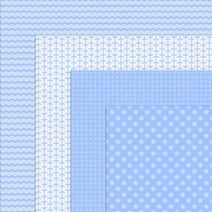 Pastel Blue Digital Paper With Light Texture. Seamless Blue Scrapbook ...
