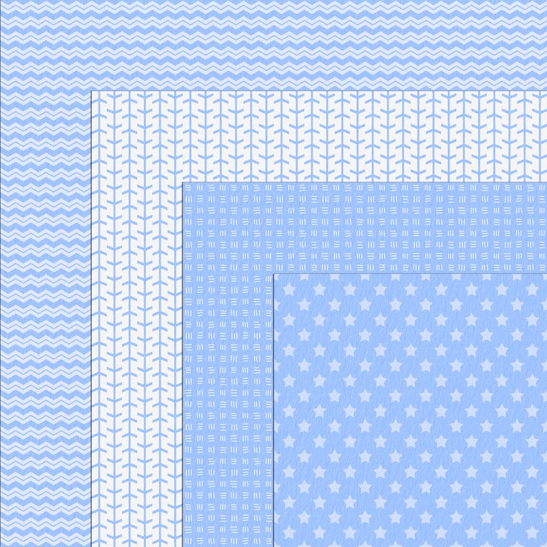 Pastel Blue Digital Paper With Light Texture. Seamless Blue Scrapbook ...