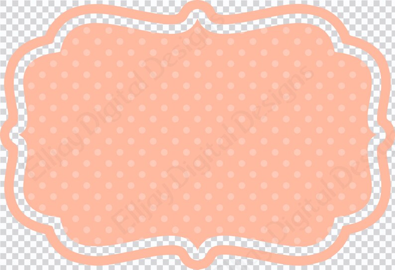 Polka Dot Frames Clipart: 100 Colors, Printable Labels (PNG Digital ...