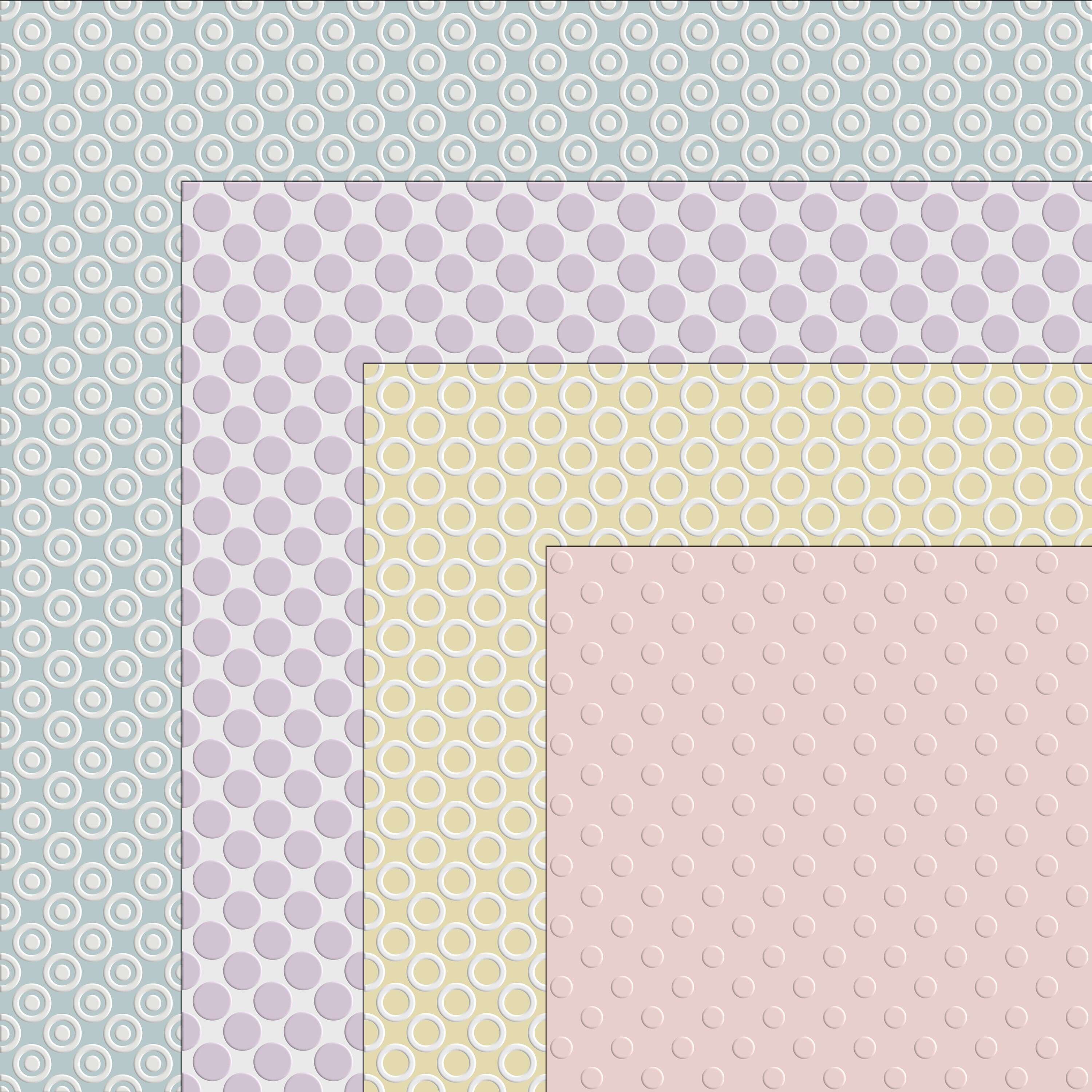 Embossed Pastel Polka Dot Digital Paper. Patterns With Light Embossed ...
