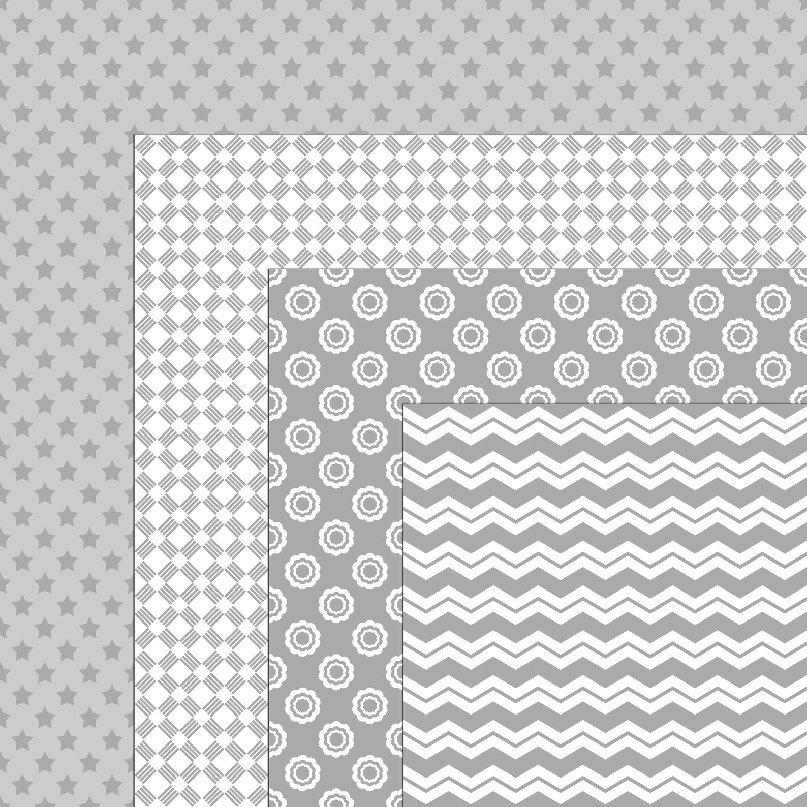 Seamless Gray Digital Paper Pack. Light Gray Paper. for Backgrounds ...