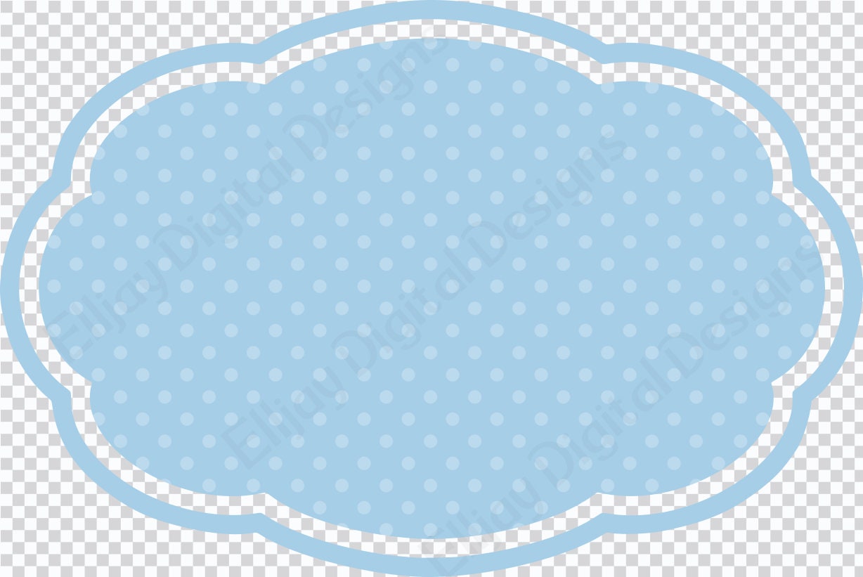 Polka Dot Frames Clipart: 100 Colors, Printable Labels (PNG Digital ...