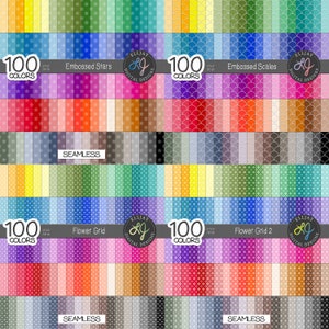 100 Color Digital Paper Bundle. 25 Value Paper Sets. Scrapbooking, Card ...
