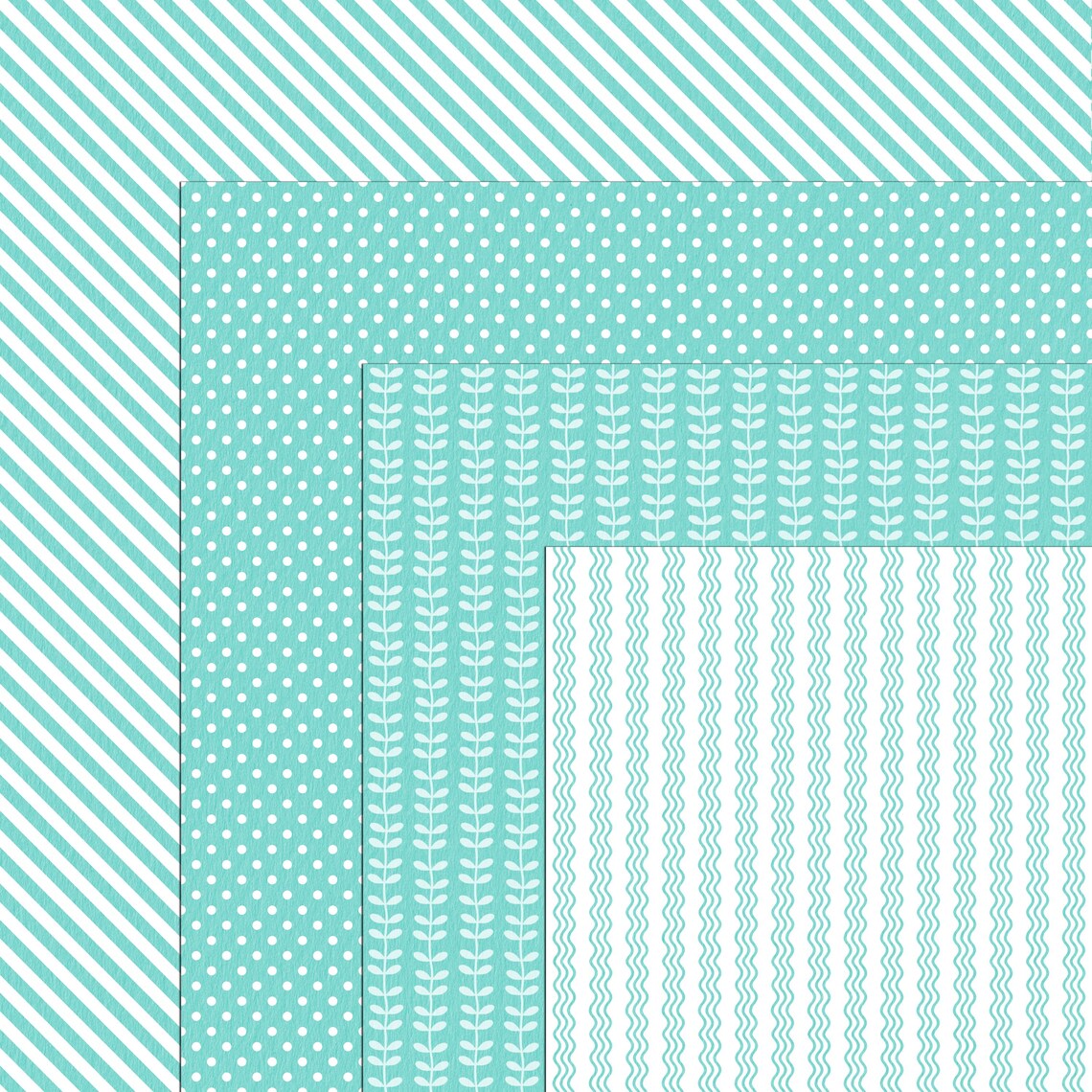 Robin Egg Blue Digital Paper: Seamless Light Texture (12x12", 300 Dpi ...