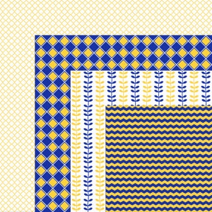 Royal Blue & Yellow Digital Paper With Light Texture for Scrapbooks ...