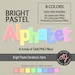 Pastel Digital Alphas. PNG Alpha. Pastel Red, Orange, Yellow, Green ...