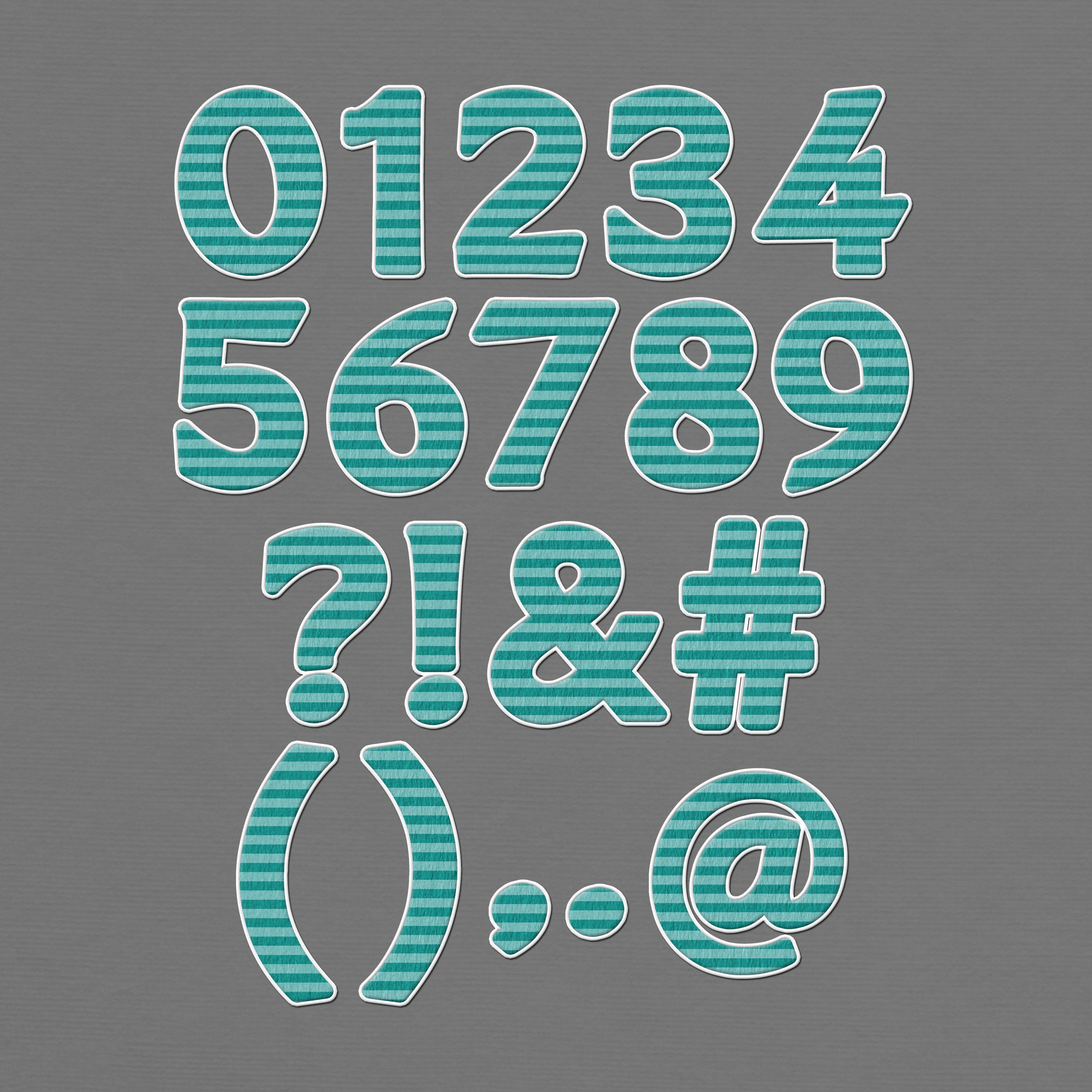 Teal Pattern Alphabet PNG Clipart: Scrapbook Graphics (digital Download ...