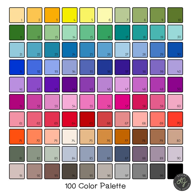 Ombre Stripes Digital Paper Pack: 100 Seamless Colors (digital Download ...