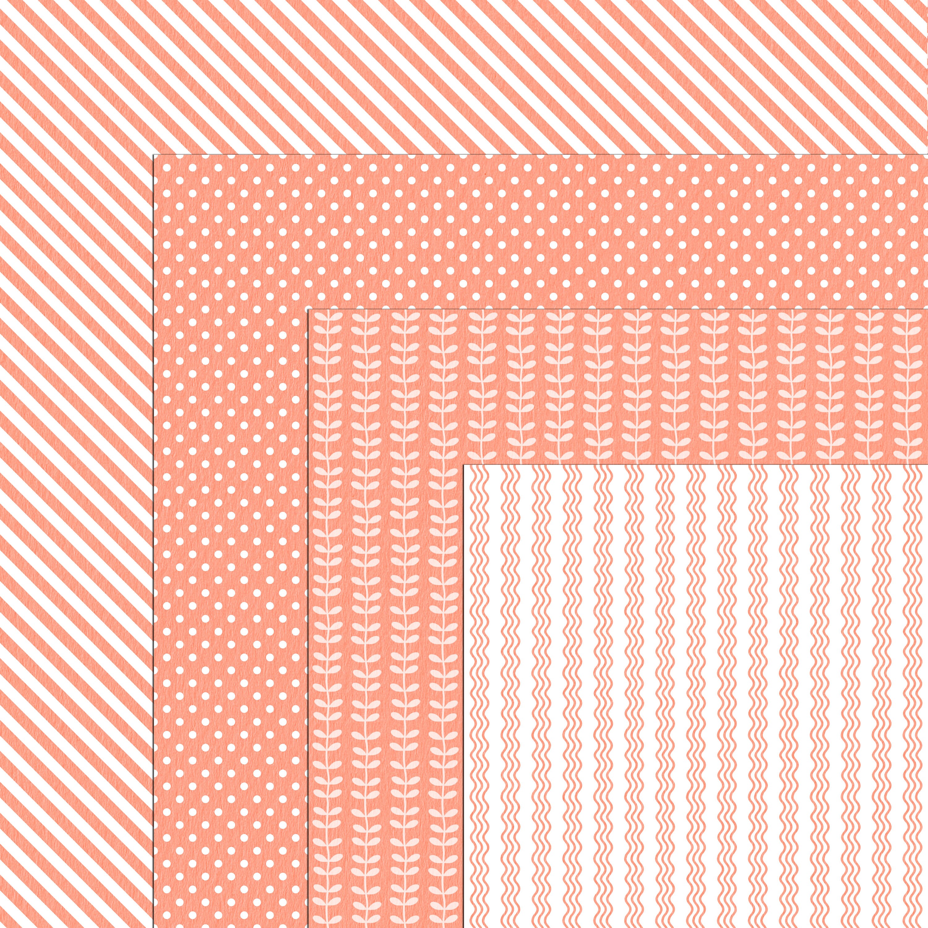 Peach Digital Paper: Seamless Scrapbook Patterns (digital Download) - Etsy