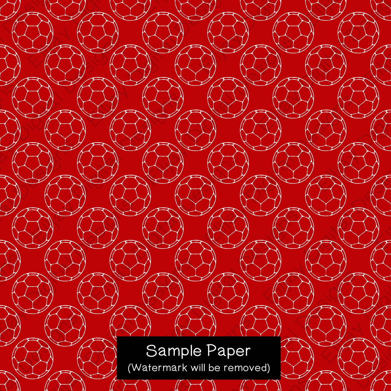 Soccer Ball Digital Paper Pack 100 Colors. Soccer Ball Scrapbook Paper ...