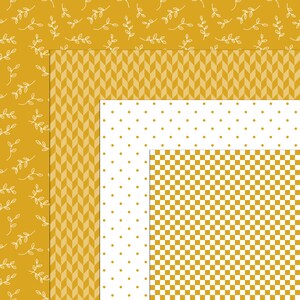 Goldenrod Yellow Digital Paper Pack. Seamless Yellow Scrapbook Paper ...