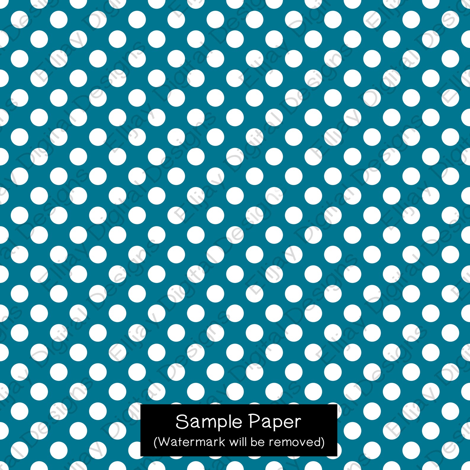 Blue Polka Dot Digital Paper. 100 Shades of Blue. Blue Polka Dot ...