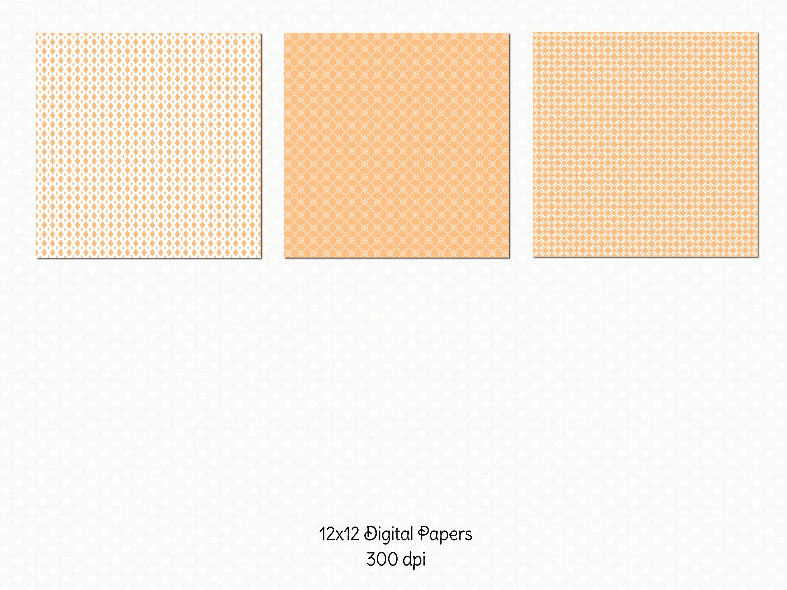 Pastel Orange Digital Paper Pack: Light Texture Scrapbook Backgrounds ...