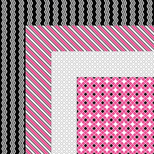 Hot Pink & Black Digital Paper Pack. Seamless Pink Backgrounds ...