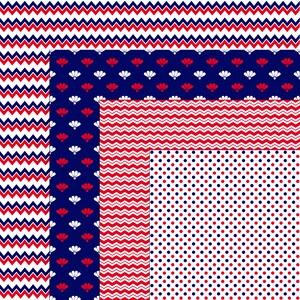 Red, White & Blue Digital Paper With Light Texture for Scrapbooks ...