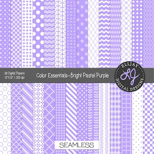 Pastel Purple Digital Paper With Light Texture. Seamless Purple ...