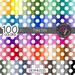 Polka Dots Digital Paper Pack. 100 Rainbow Colors. Seamless Patterns ...
