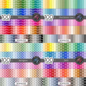 100 Color Digital Paper Bundle. 25 Value Paper Sets. Scrapbooking, Card ...