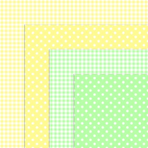 Pastel Gingham & Polka Dot Digital Paper: Spring Backgrounds (digital ...