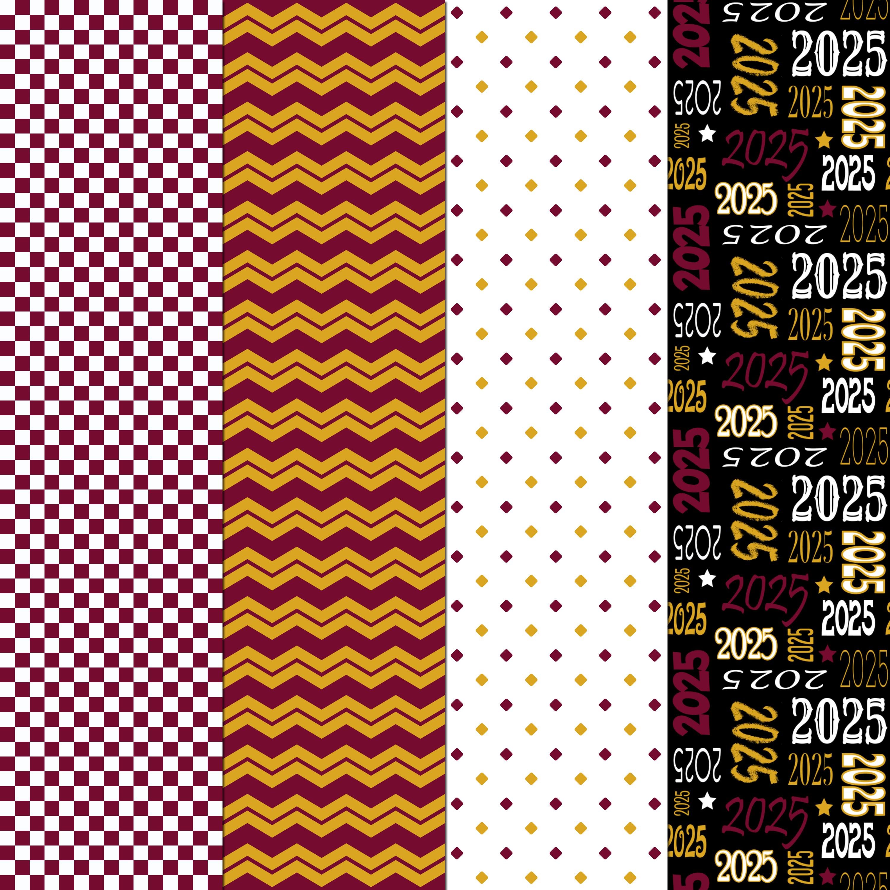 Maroon Gold 2025 Graduation Digital Paper. Class of 2025. Graduation ...