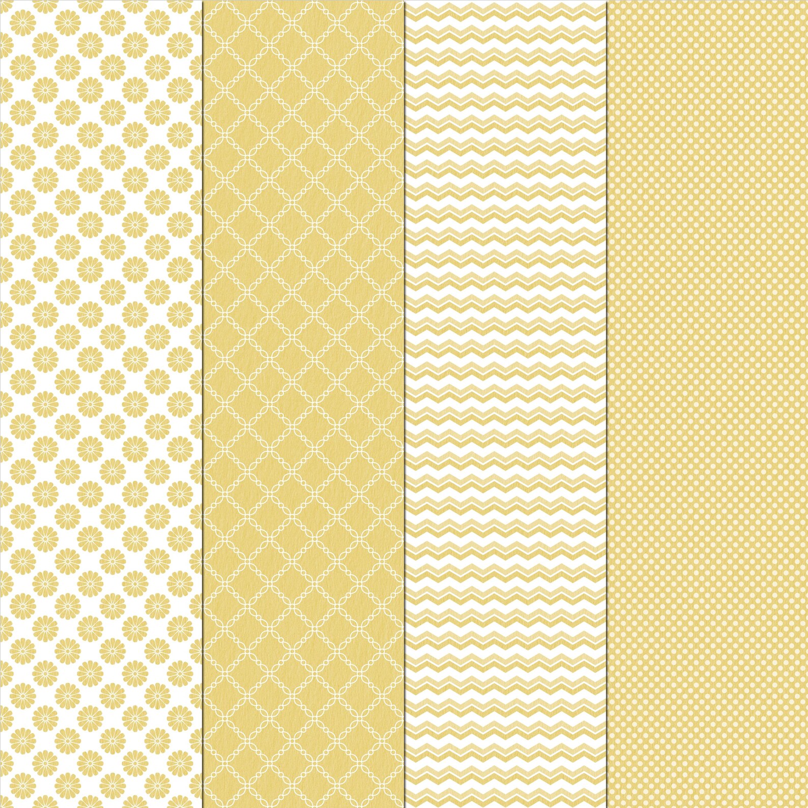 Small Pattern Gold & White Digital Paper. Tiny Patterns for Cards ...