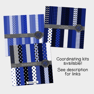 Royal Blue Digital Paper Pack With Small Patterns. Royal Blue ...