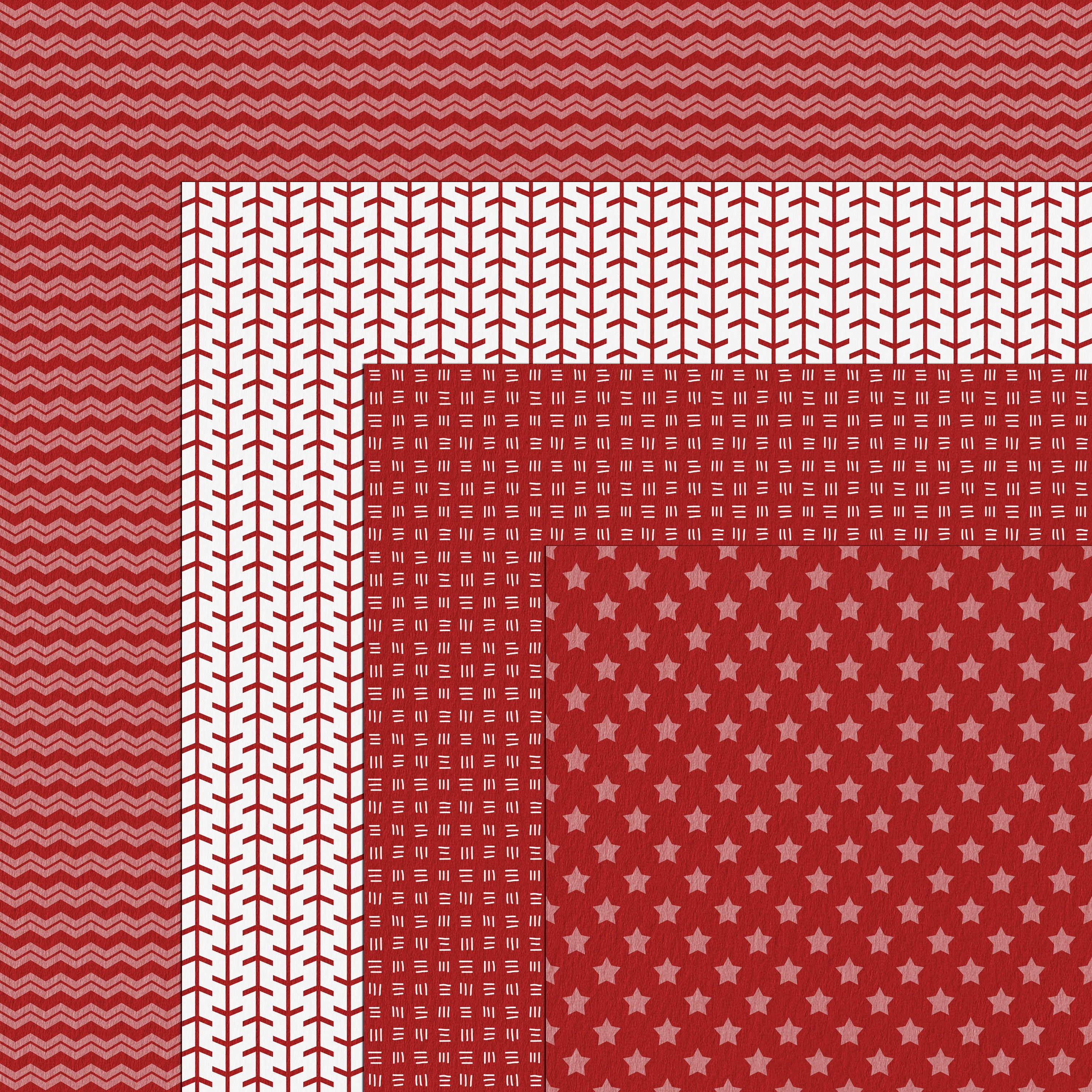 Red & White Digital Paper: Light Texture Scrapbook Patterns (digital ...