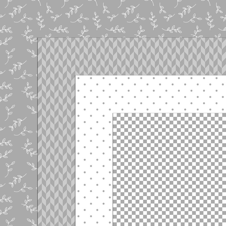 Seamless Gray Digital Paper Pack. Light Gray Paper. for Backgrounds ...